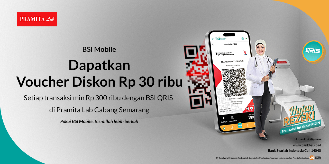 PROMO BSI X PRAMITA LAB CABANG SEMARANG - Promo|Bank Syariah Indonesia
