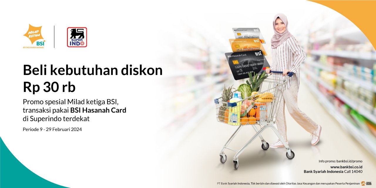 PROMO SUPERINDO BSI HASANAH CARD - Promo|Bank Syariah Indonesia