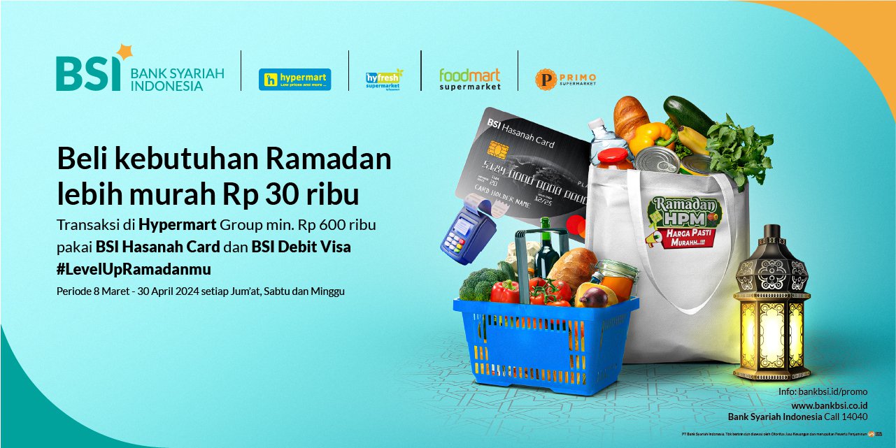 PROMO RAMADHAN BSI CARD PADA HYPERMART GROUP - Promo|Bank Syariah Indonesia