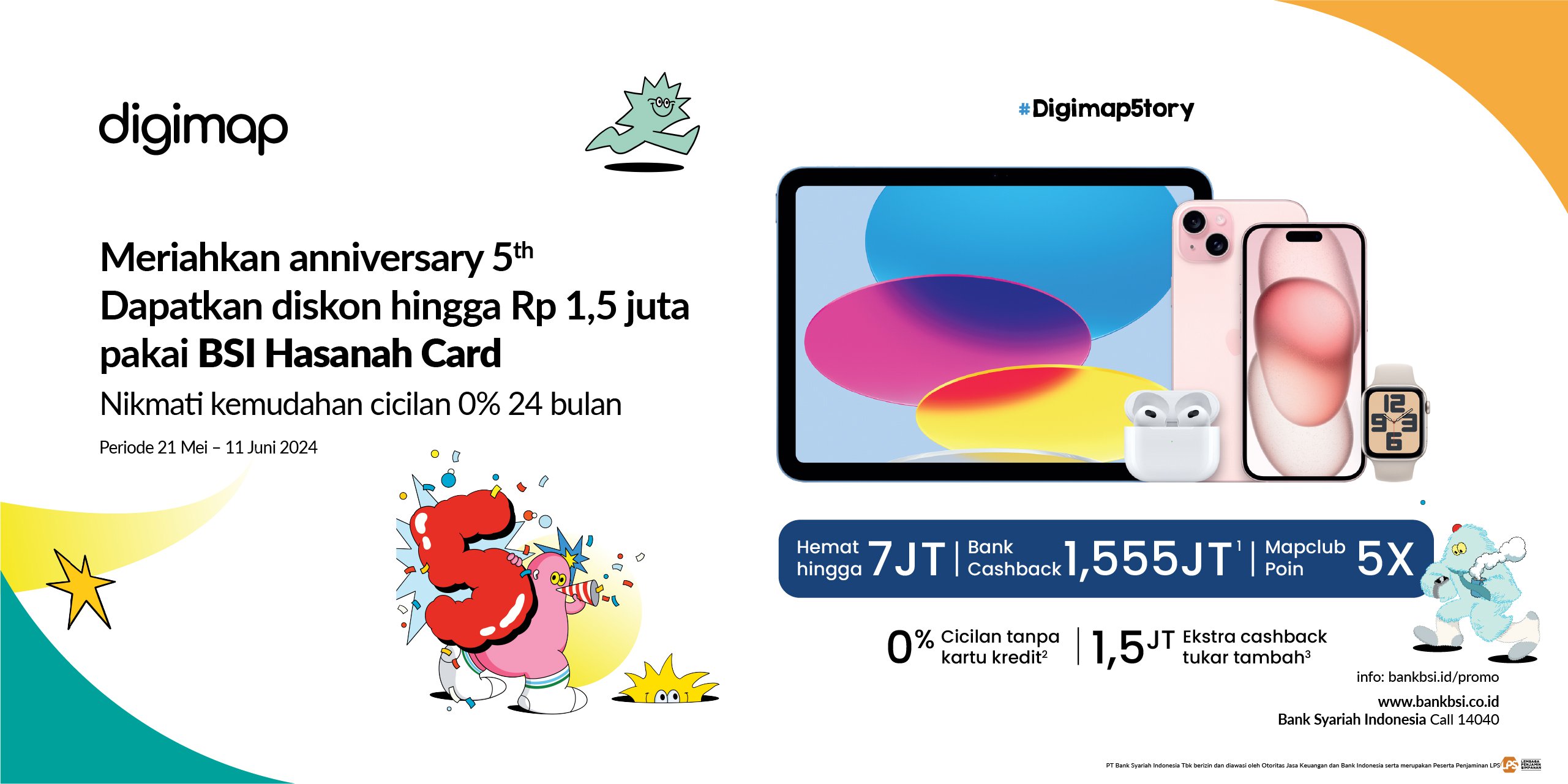 Promo BSI Hasanah Card X Digimap Anniversary 5th - Promo|Bank Syariah Indonesia